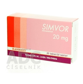 SIMVOR 20 mg tbl flm 1x30 ks - MojaLekáreň.sk