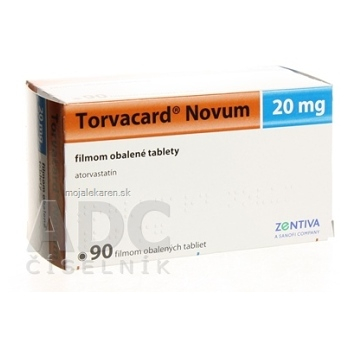 Torvacard Novum 20 mg tbl flm (blis.) 1x90 ks - MojaLekáreň.sk